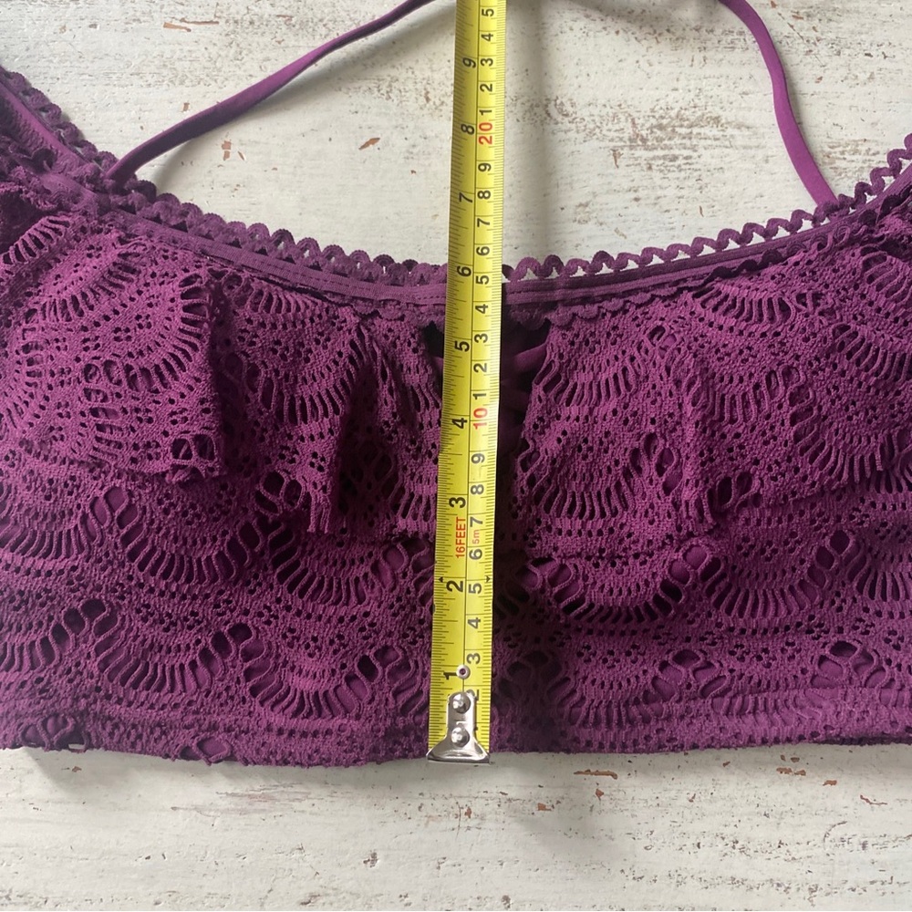 Becca Purple Lace Crochet Swimsuit Bikini Like New!! … - Gem